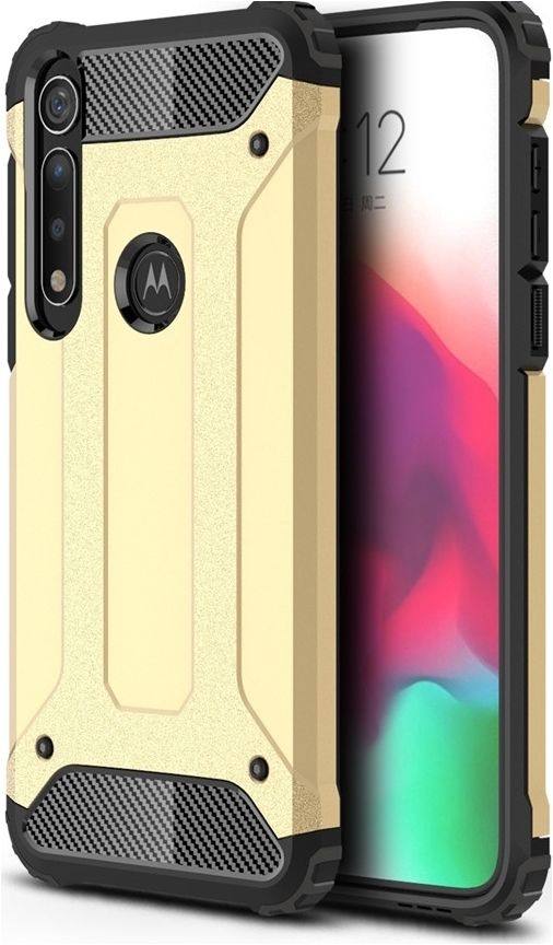 Mobigear Outdoor Motorola Moto G8 Plus Hulle Hardcase Backcover StoBfest Gold