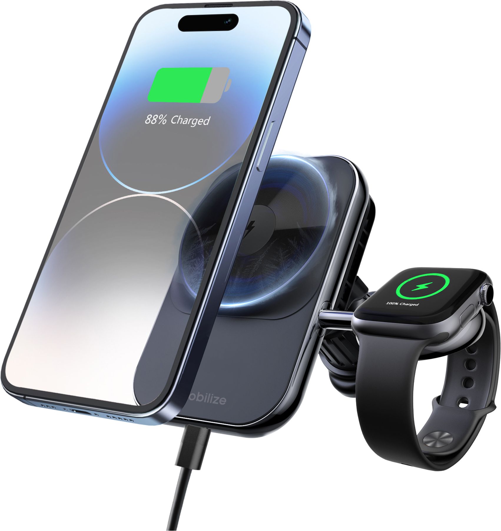 Mobilize MagSafe Autohalterung Magnetisch Universal - Schwarz 3-80471 ...