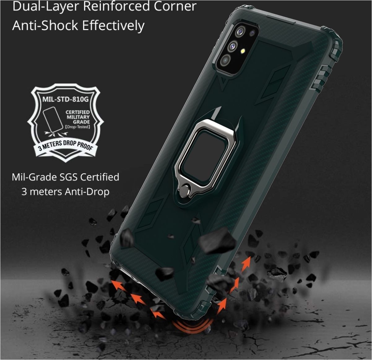 Mobigear Armor Ring Samsung Galaxy A21s Hülle Hardcase Backcover ...