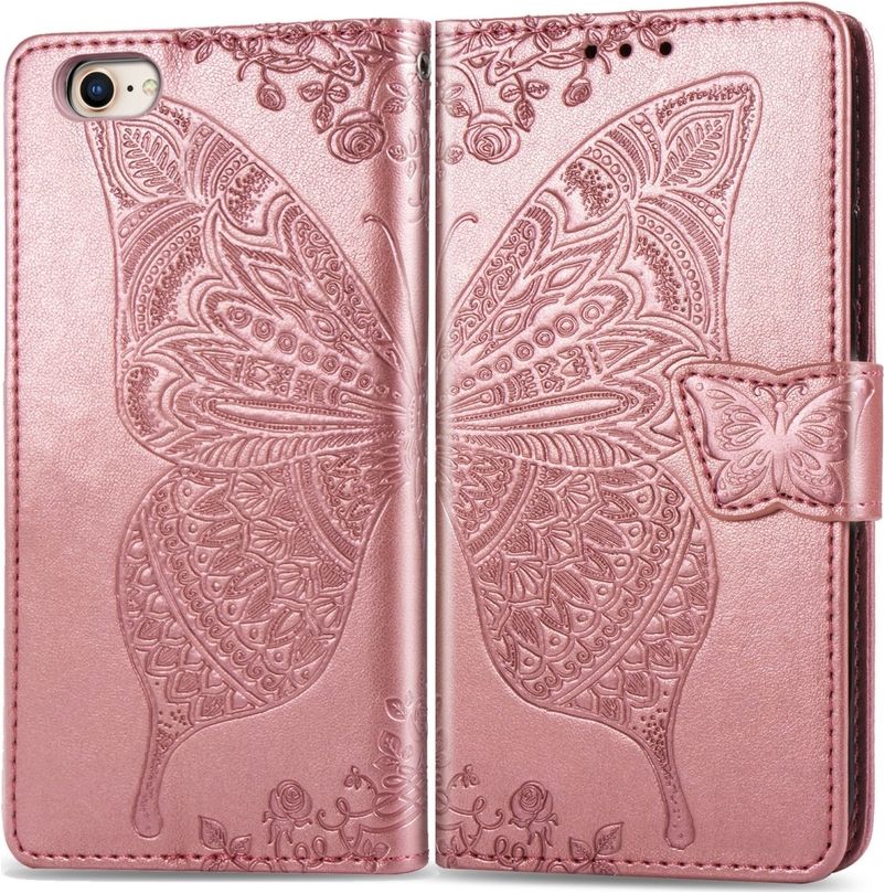 Mobigear Butterfly iPhone SE (2020) Hülle Klapphülle Geldbörse ...