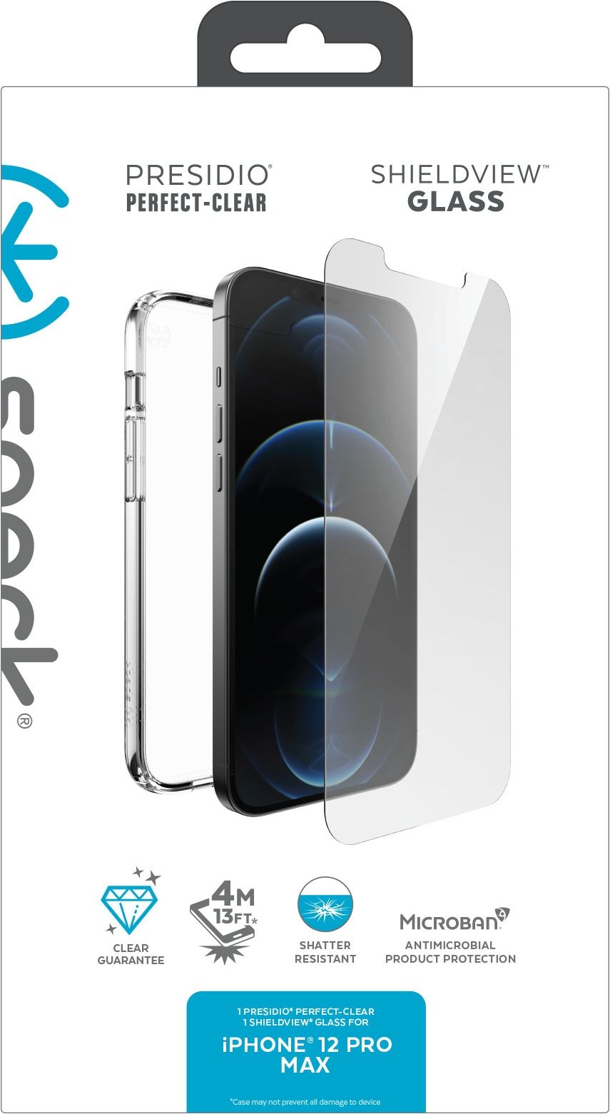 Speck Perfectly Clear ShieldView Durchsichtig iPhone 12 Pro Max Hülle Hardcase Backcover ...