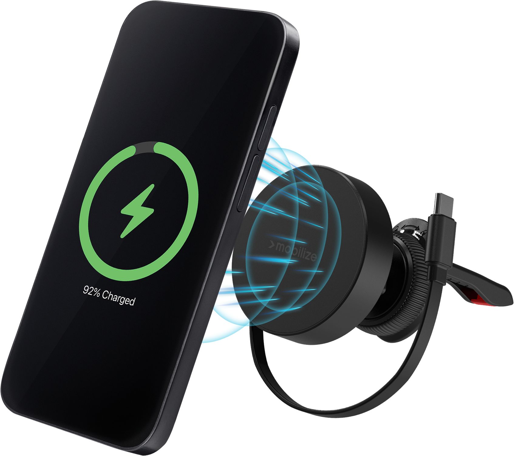 Mobilize Magnetic MagSafe Autohalterung Magnetisch Universal - Schwarz ...
